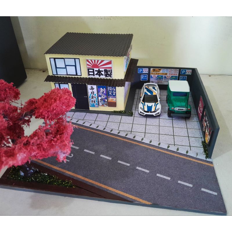 Japanese House Diecast Diorama 1:64 | Japanese House Diorama For Hot ...