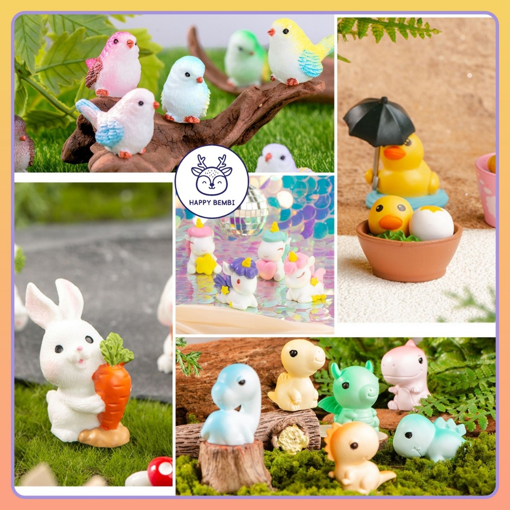 Miniature Animal Cake Topper / Tart Cake Decoration Cake Topping ...