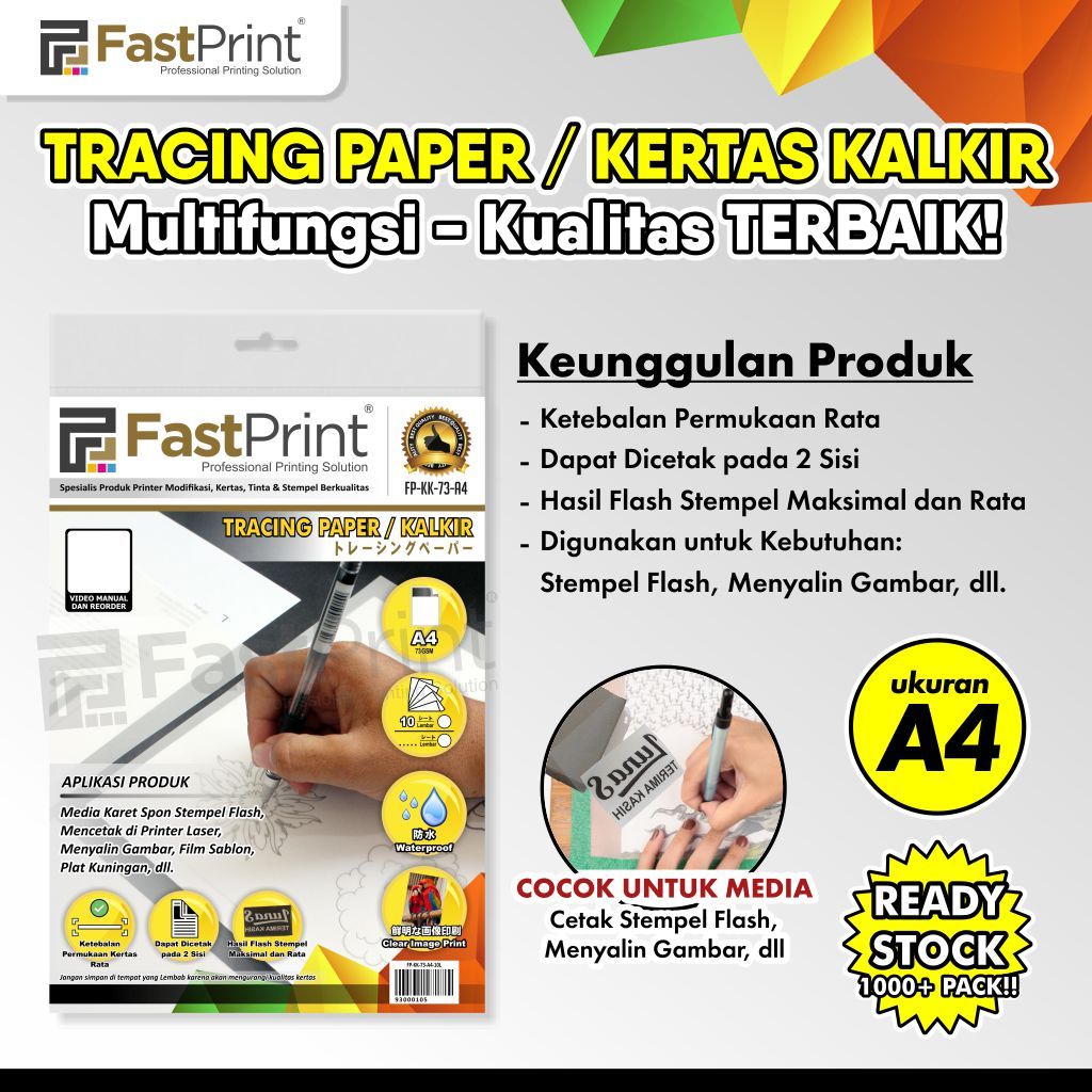 PUTIH Tracing Paper A4 73 Gram White Transparent Tracing Paper | Shopee ...