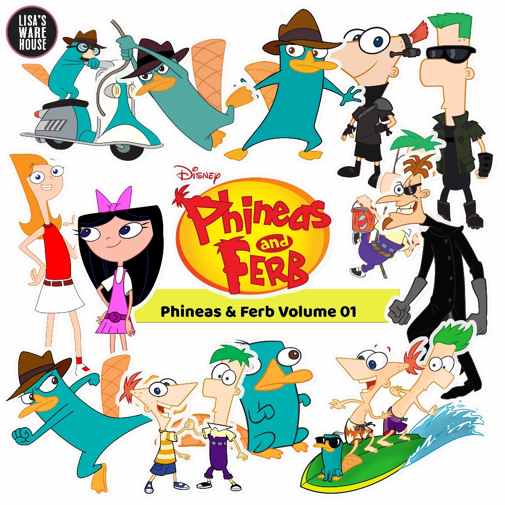 Phineas and Ferb Sticker Volume 01 | Shopee Malaysia