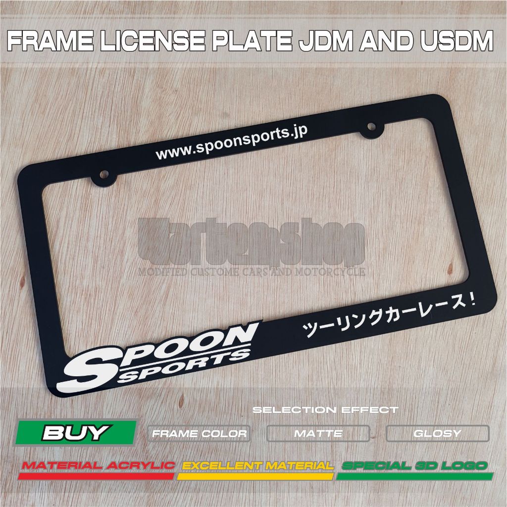 Honda SPOON JDM AND USDM CAR PLATE FRAME | Shopee Malaysia