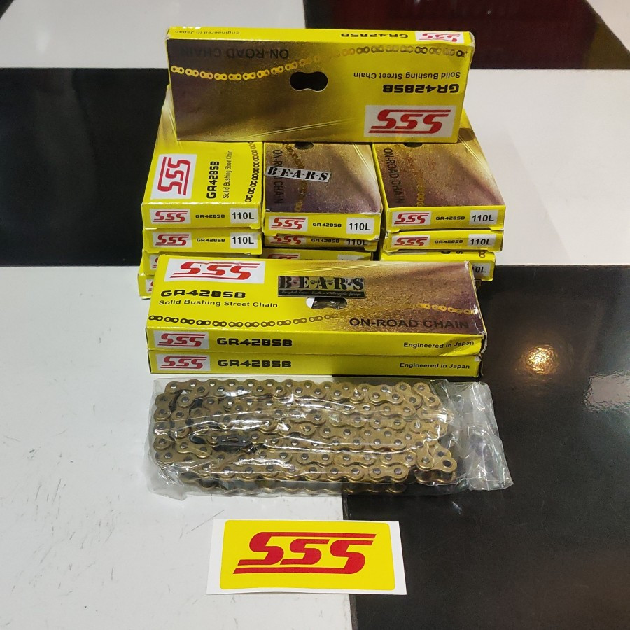 Original Thick SSS Gold 428 SB 110L Motorcycle Chain | Shopee Malaysia