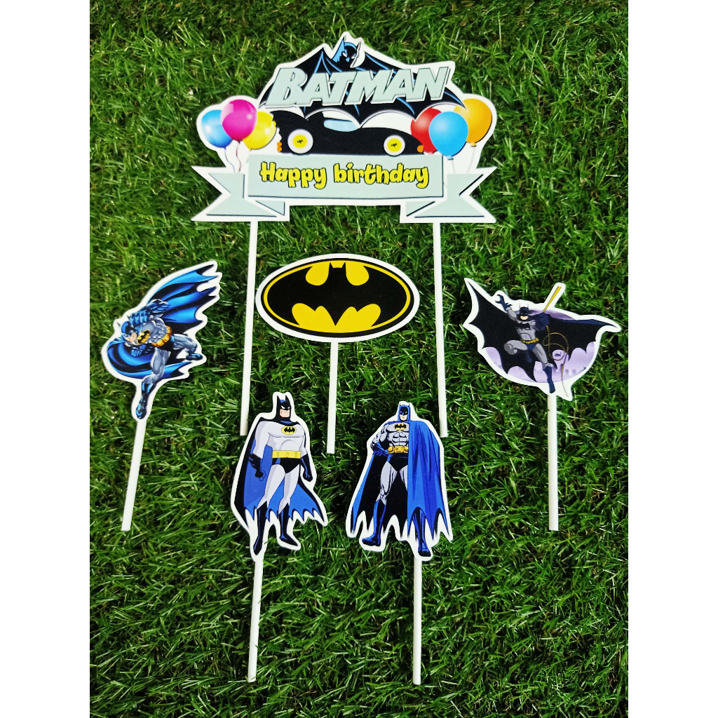 Batman happy birthday cake Topper birthday cake decoration | Shopee ...
