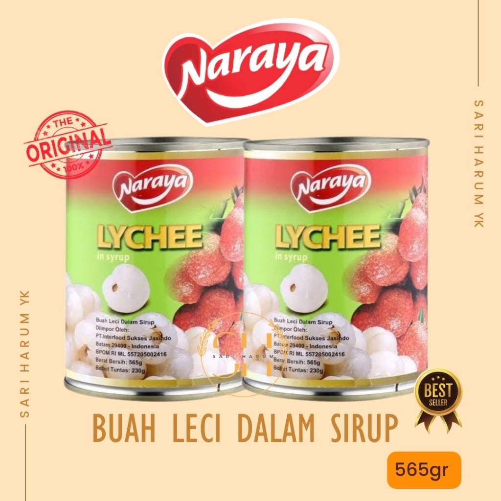 Naraya Lychee | Lychees in syrup | Canned fruit | 565gr | Shopee Malaysia