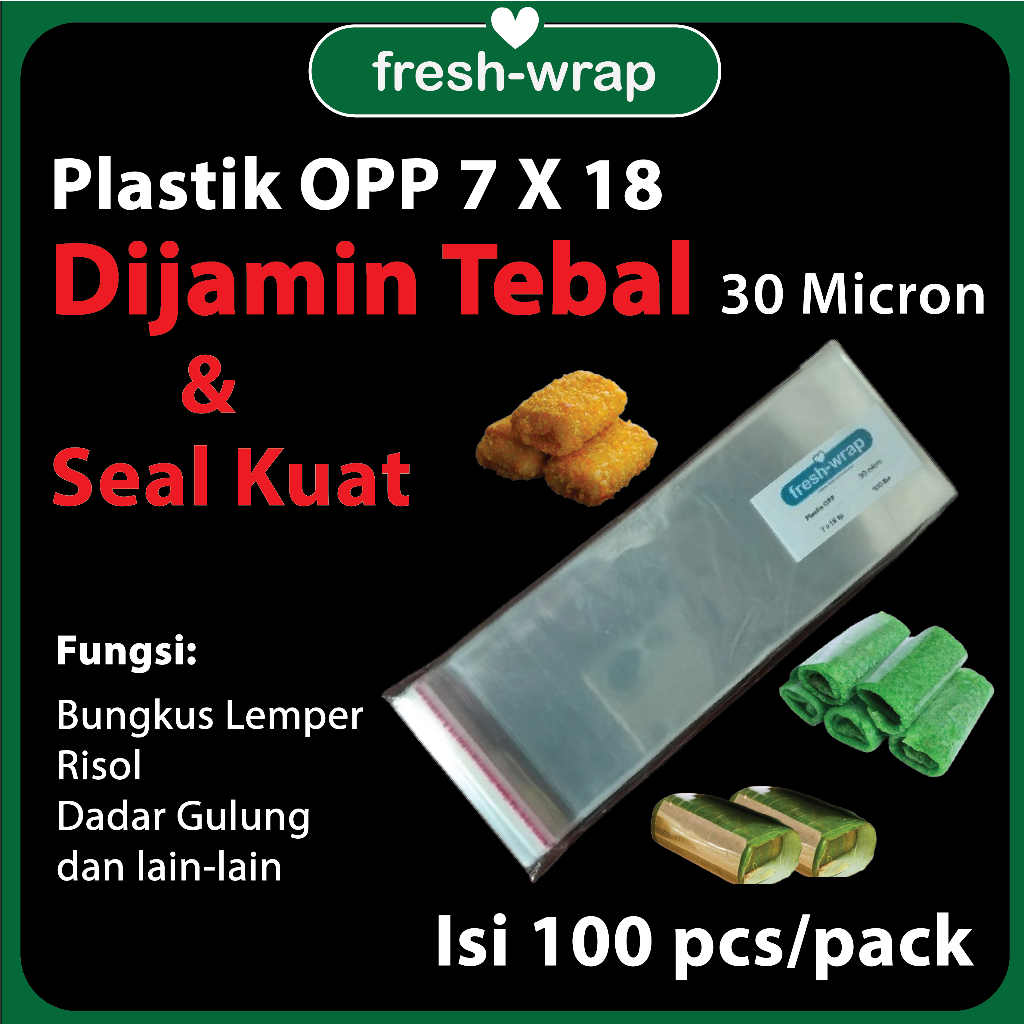 Opp Plastic Thick 7x18 30 micron (0.5) Seal Glue Bag And One Sheet Wrap ...