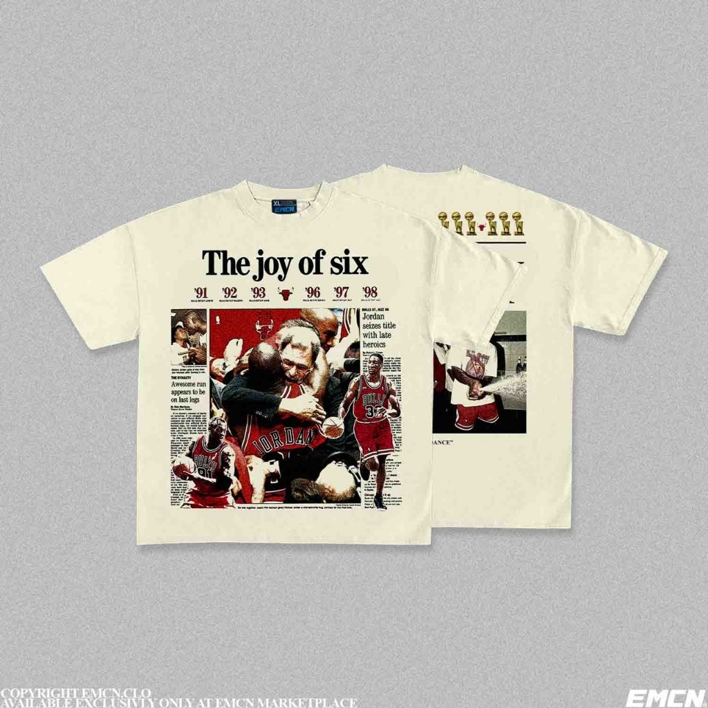 Emcn Oversized Tee Bulls The Joy of Six | Shopee Malaysia