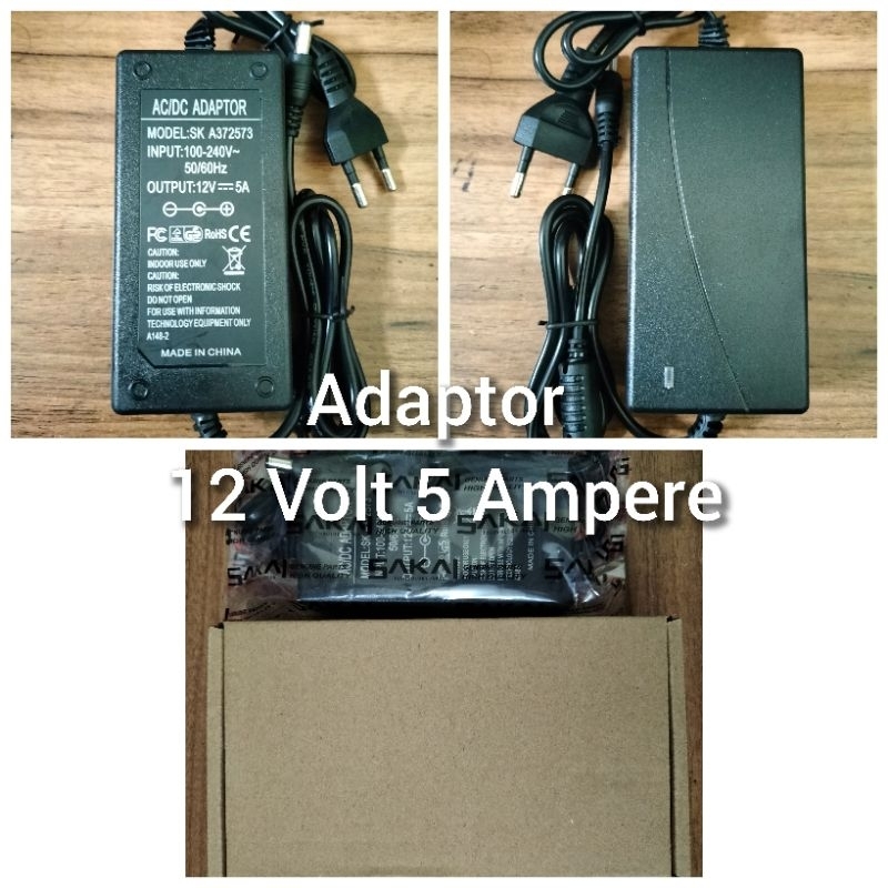 DC 12V 5A 5 AMPERE POWER SUPPLY ADAPTER for DC Pumps / CCTV etc ...