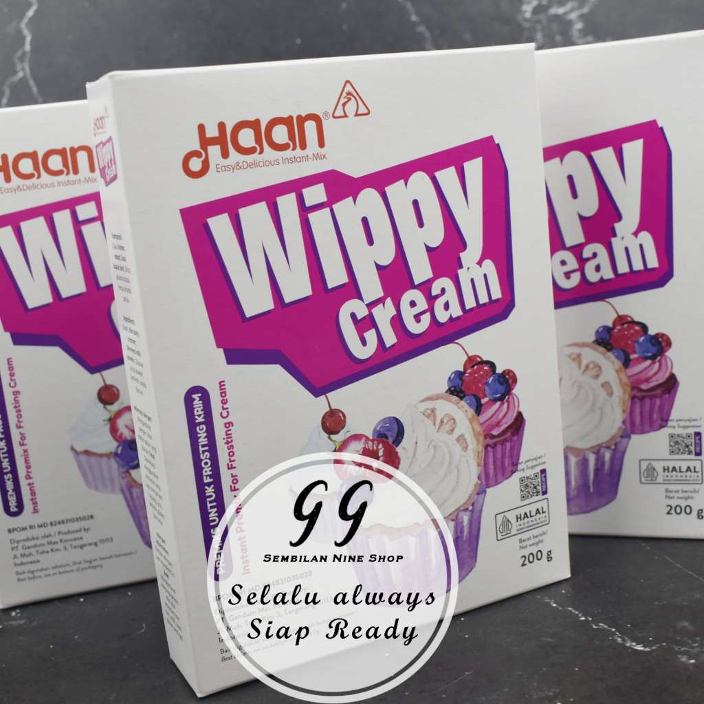 Wippy Cream 200 GRAM Haan Whipping Cream Powder Topping Whip Toping ...
