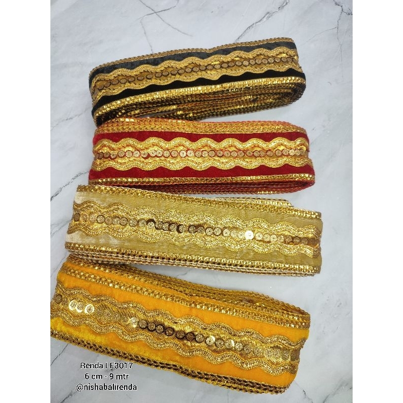 Fancy Indian Lace Code LF3017 PER METER | Shopee Malaysia