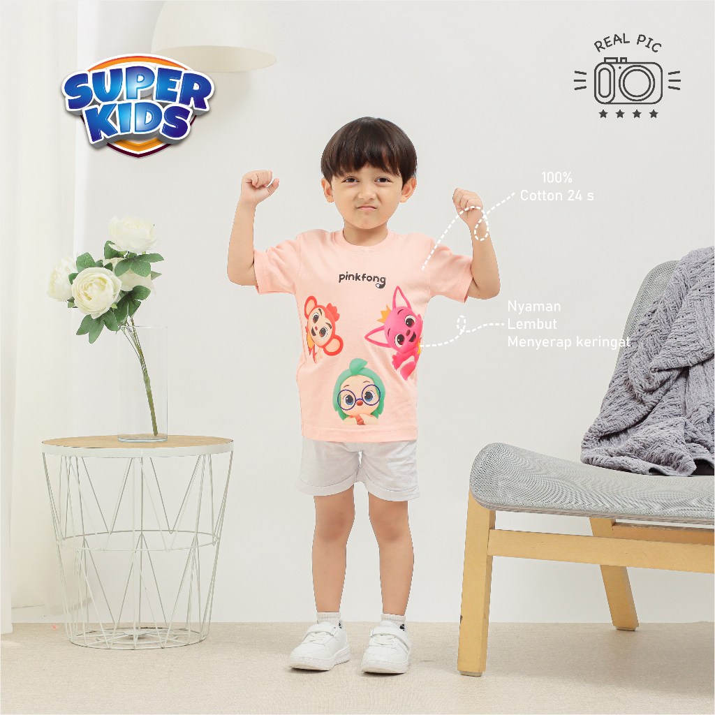 Boys', girls' t-shirts, pictures of pinkfong, hogi, poki baby shark ...
