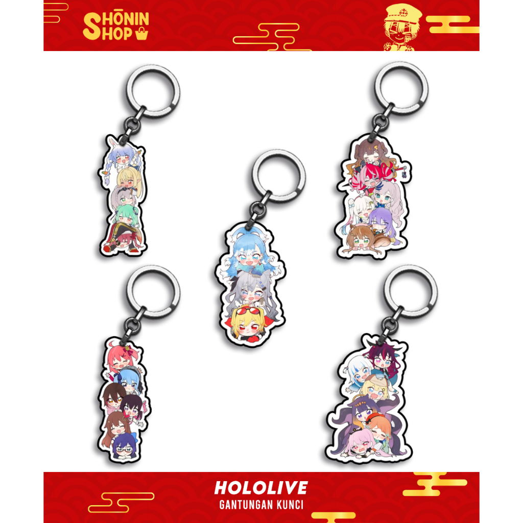 GANTUNGAN [Buy 3 Get 1 Free] Vtuber Anime Keychain | Hololive Hanger ...