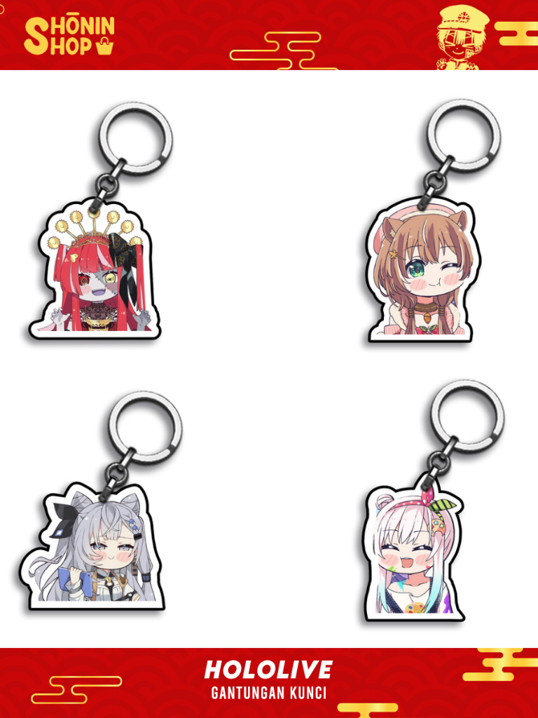 GANTUNGAN [Buy 3 Get 1 Free] Vtuber Anime Keychain | Hololive Hanger ...