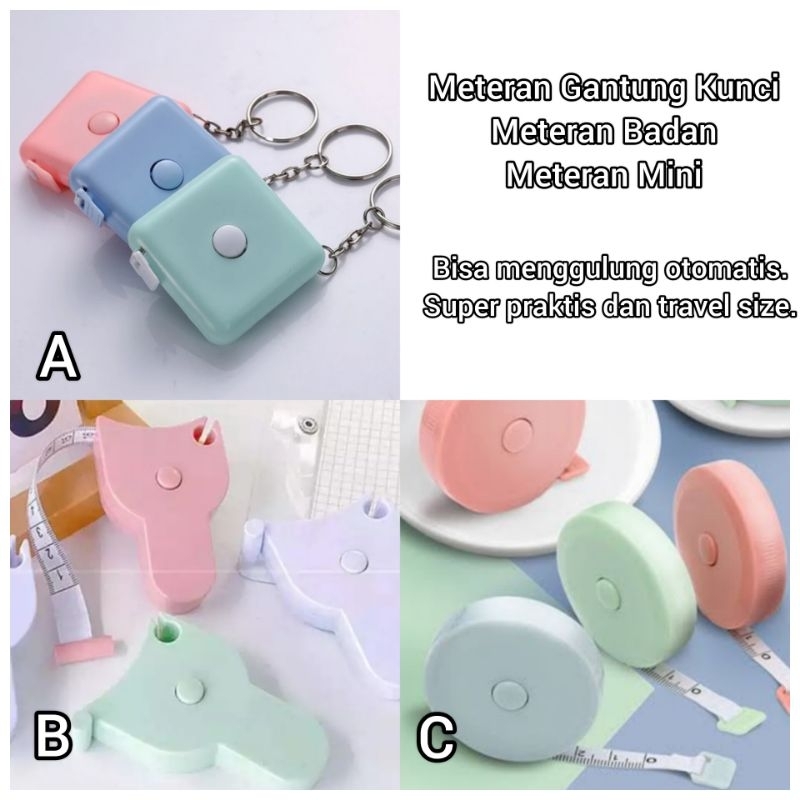 GANTUNGAN Body Meter / Meter Keychain / Automatic Rolling Mini Meter ...