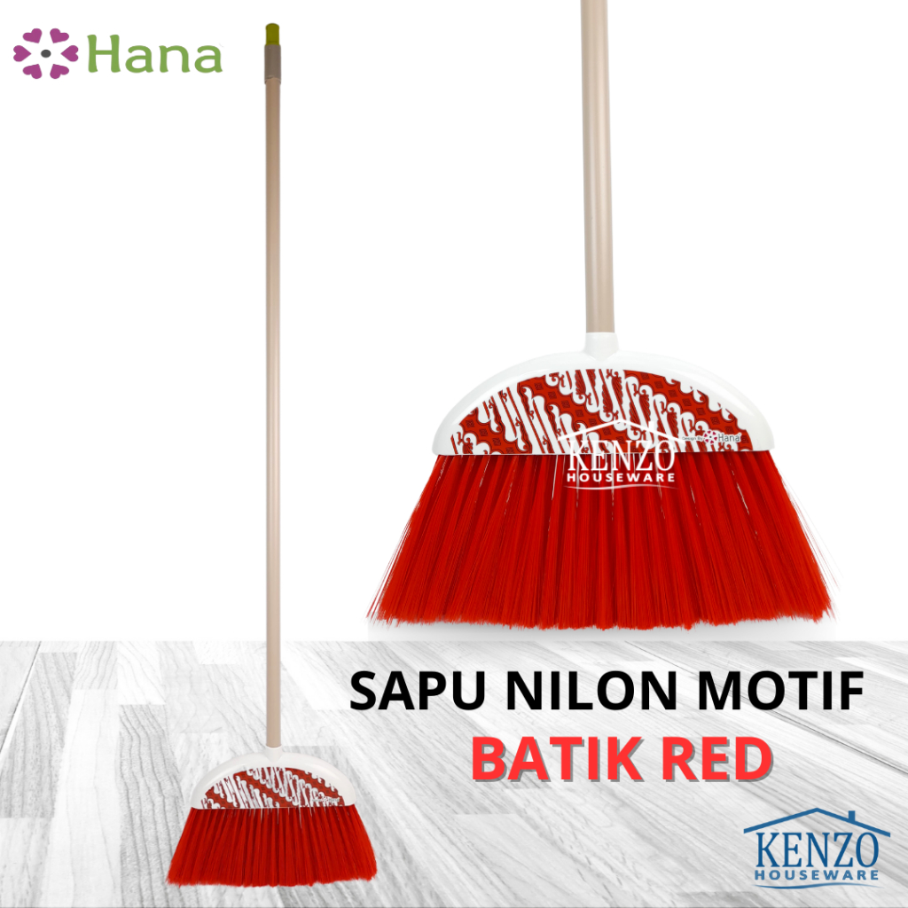 Floor Broom Character Batik Motif Nylon Plastic String Broom Durable ...