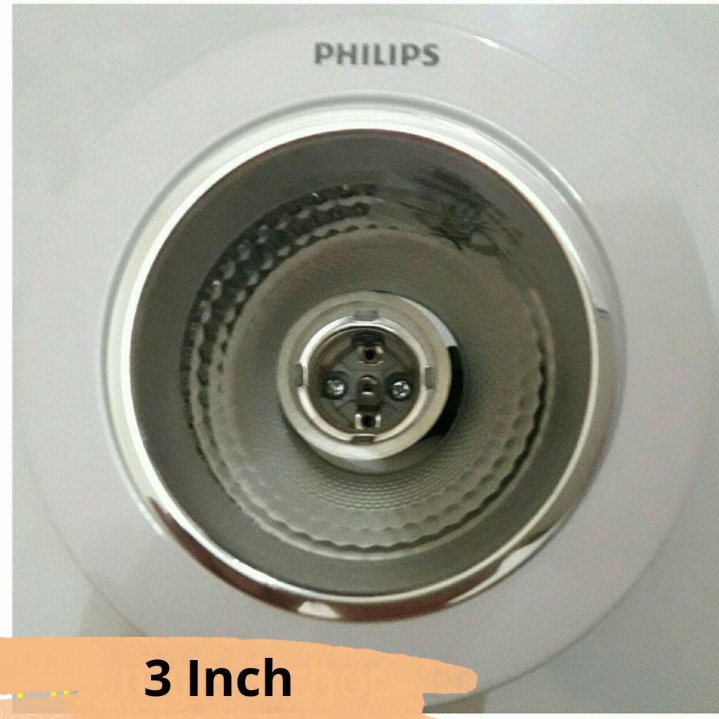 Philips Downlight 3" 3 inch White PUTIH 66662 Recessed Light Fitting | Shopee Malaysia