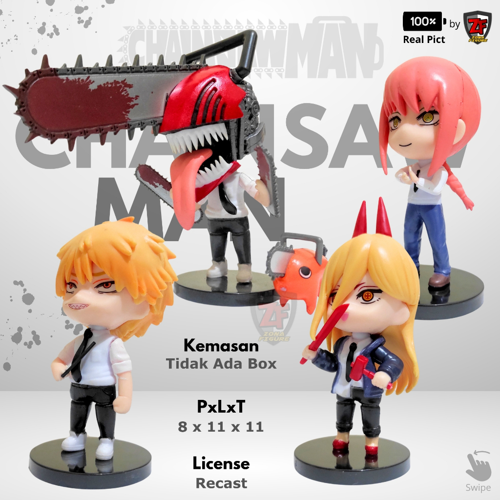 Action Figure Chainsaw Man Chibi Chainsaw Man Display Set Chainsaw Man ...