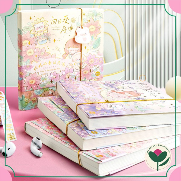Notebook nini spring garden cute kawai aesthetic diy journaling cute ...
