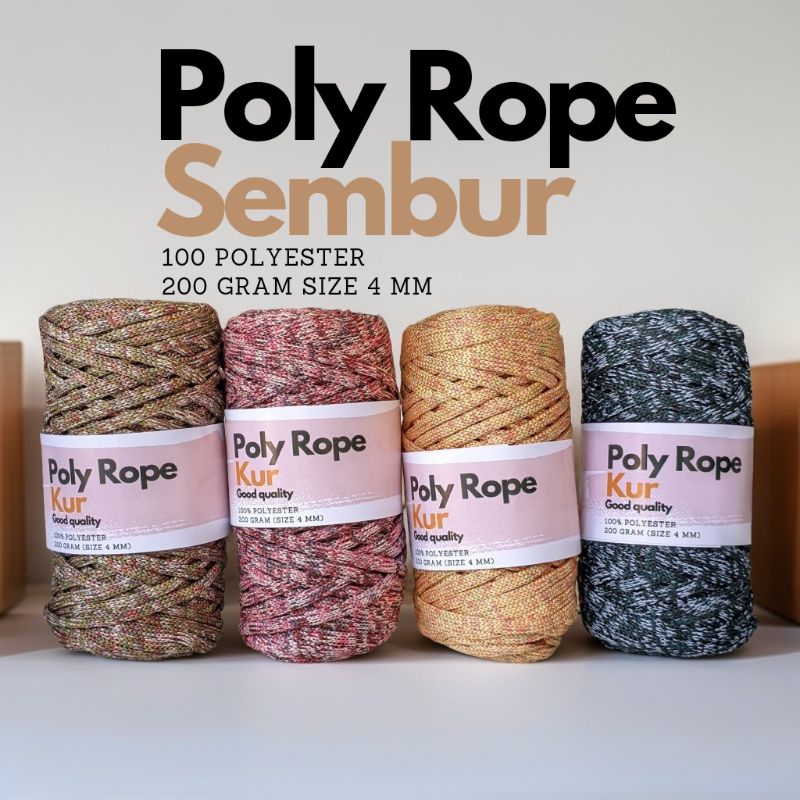 POLY ROPE SEMBUR KNITTING YARN / KUR ROPE 4 MM 200 GRAM | Shopee Malaysia
