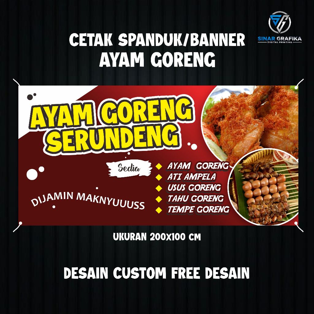 Print FRIED CHICKEN BANNER | Banner FOR SELLING FRIED CHICKENS | Free ...