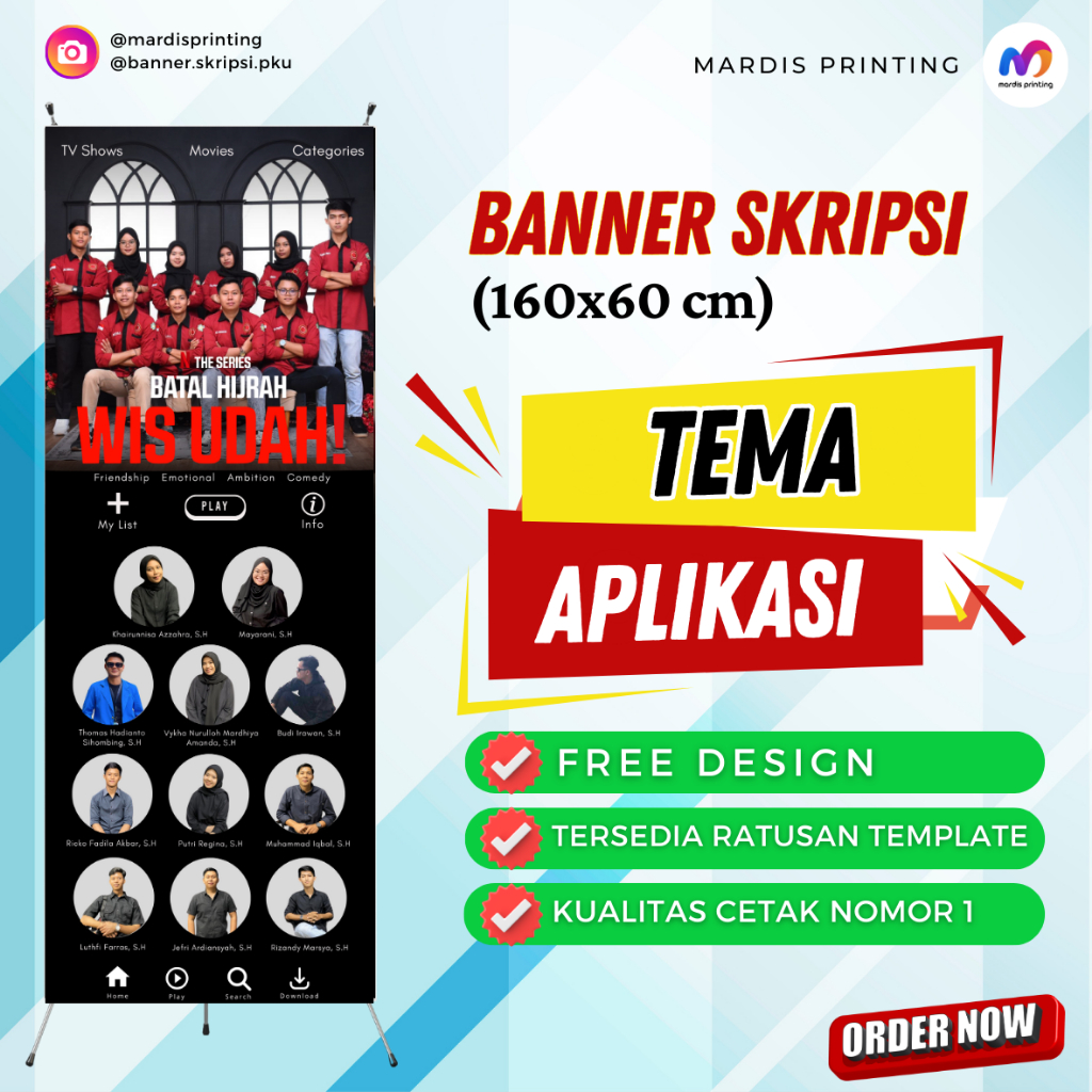 Thesis Session Banner+X Frame Banner uk 160x60 cm Application Theme ...