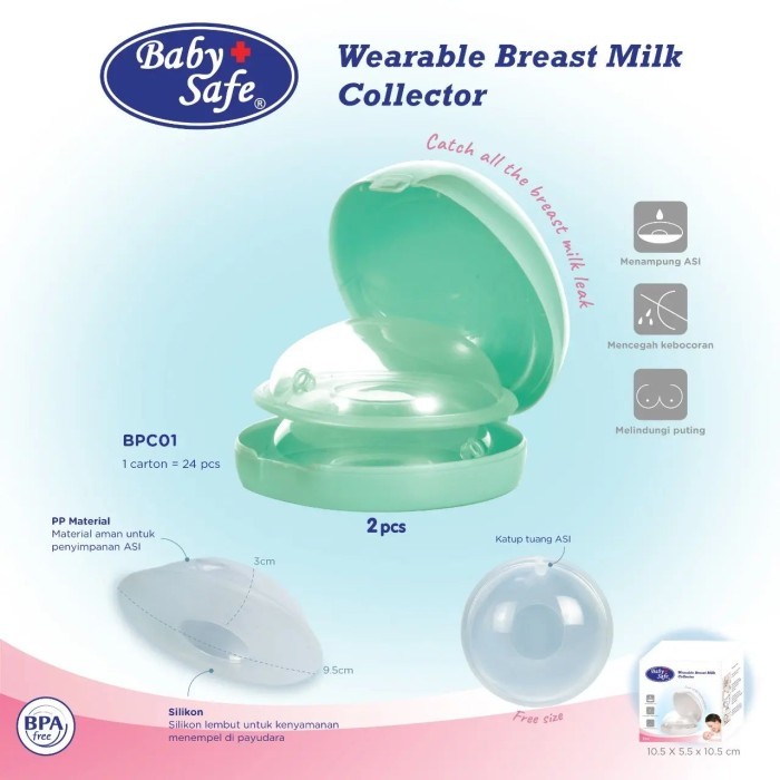 Baby Safe Breast Milk Storage Container - Wearable Breastmilk Collector ...