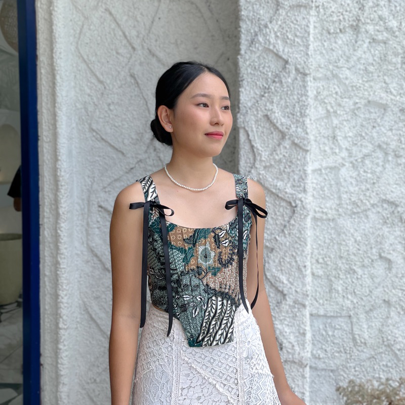 Kirana Seashell Corset Top - Kanona | Shopee Malaysia