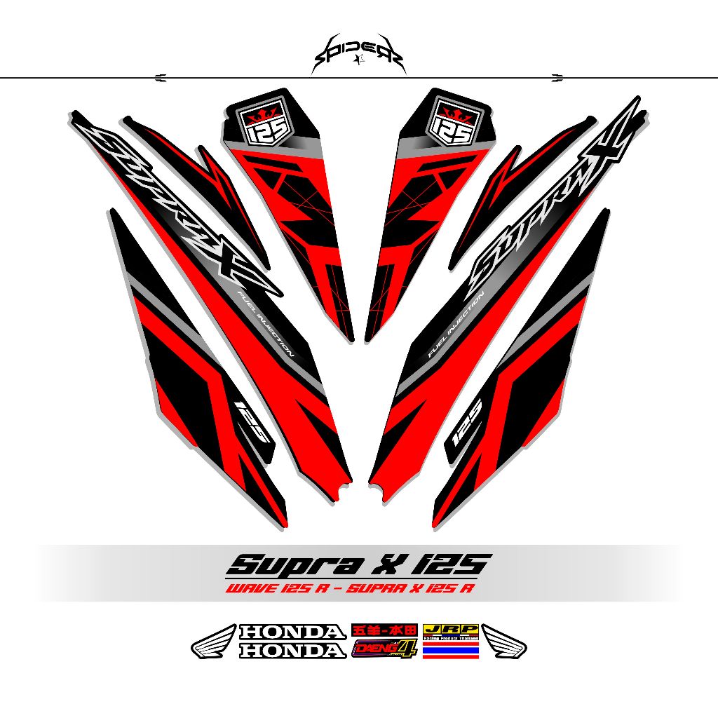 Striping SUPRA X 125 R NEW X23/STRIPING STICKER Motorcycle HONDA SUPRA ...