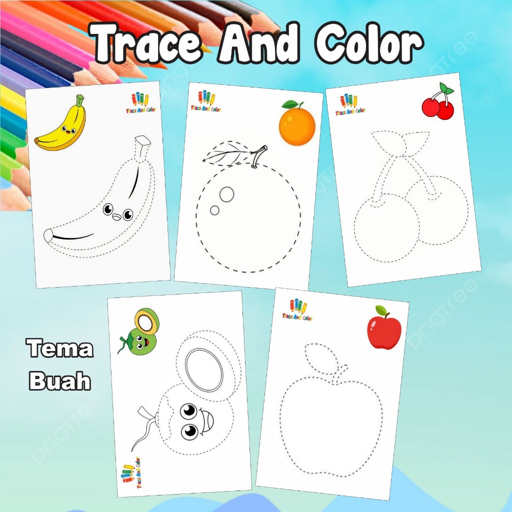 Trace and coloring/10 Sheets Of coloring Pictures For Kindergarten ...