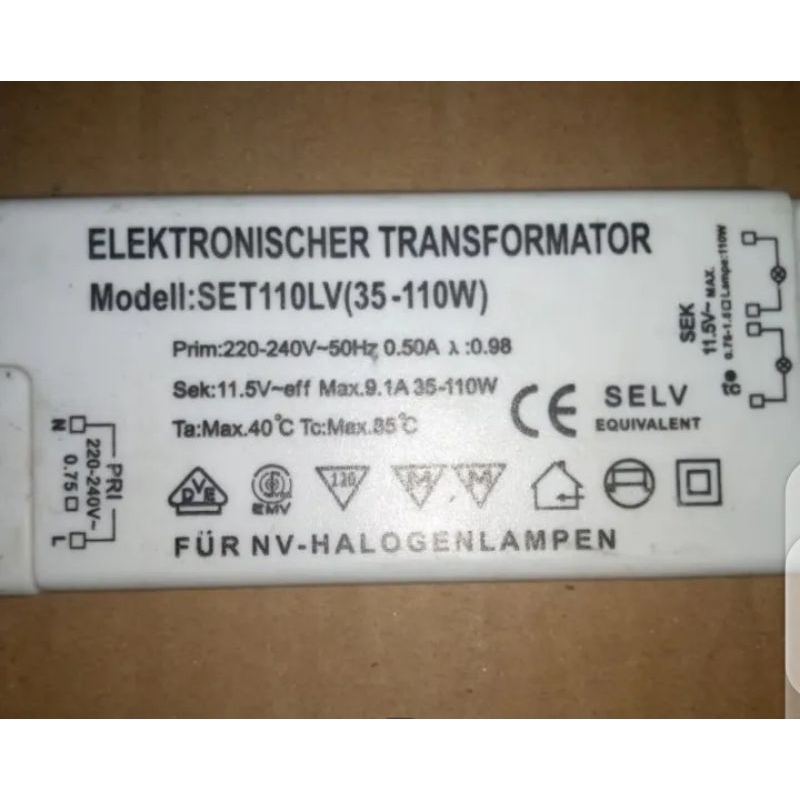 Electronic Ballast Transformer Transformer Model SET110LV(35-110W)220 ...