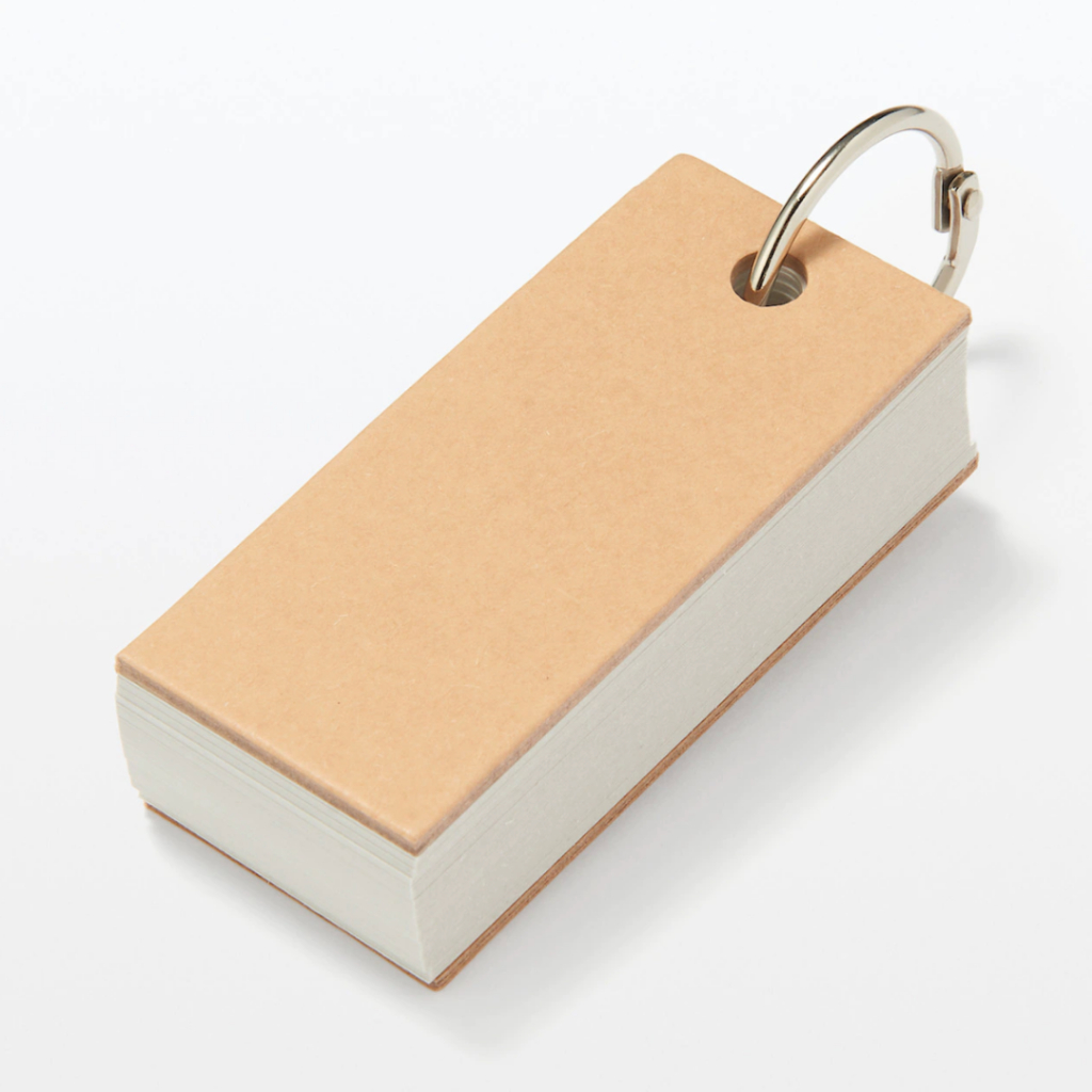Muji Flash Word Cards Study Card Study Cards 100 Sheets Blank Paper ...