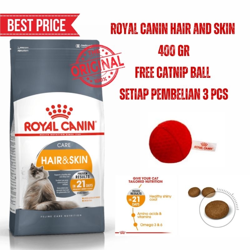 Royal CANIN HAIR AND SKIN 400GR Original Packaging | Shopee Malaysia