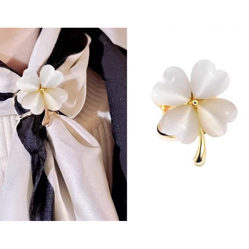 FOUR LEAVES MODEL HIJAB RING / FLOWER BROOCH / HIJAB PIN / MUSLIM ...