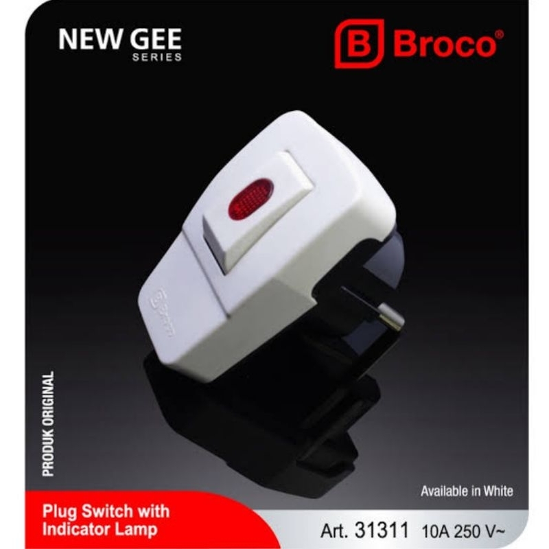 Broco Original Electrical Plug Cable Plug + ON OFF | Shopee Malaysia
