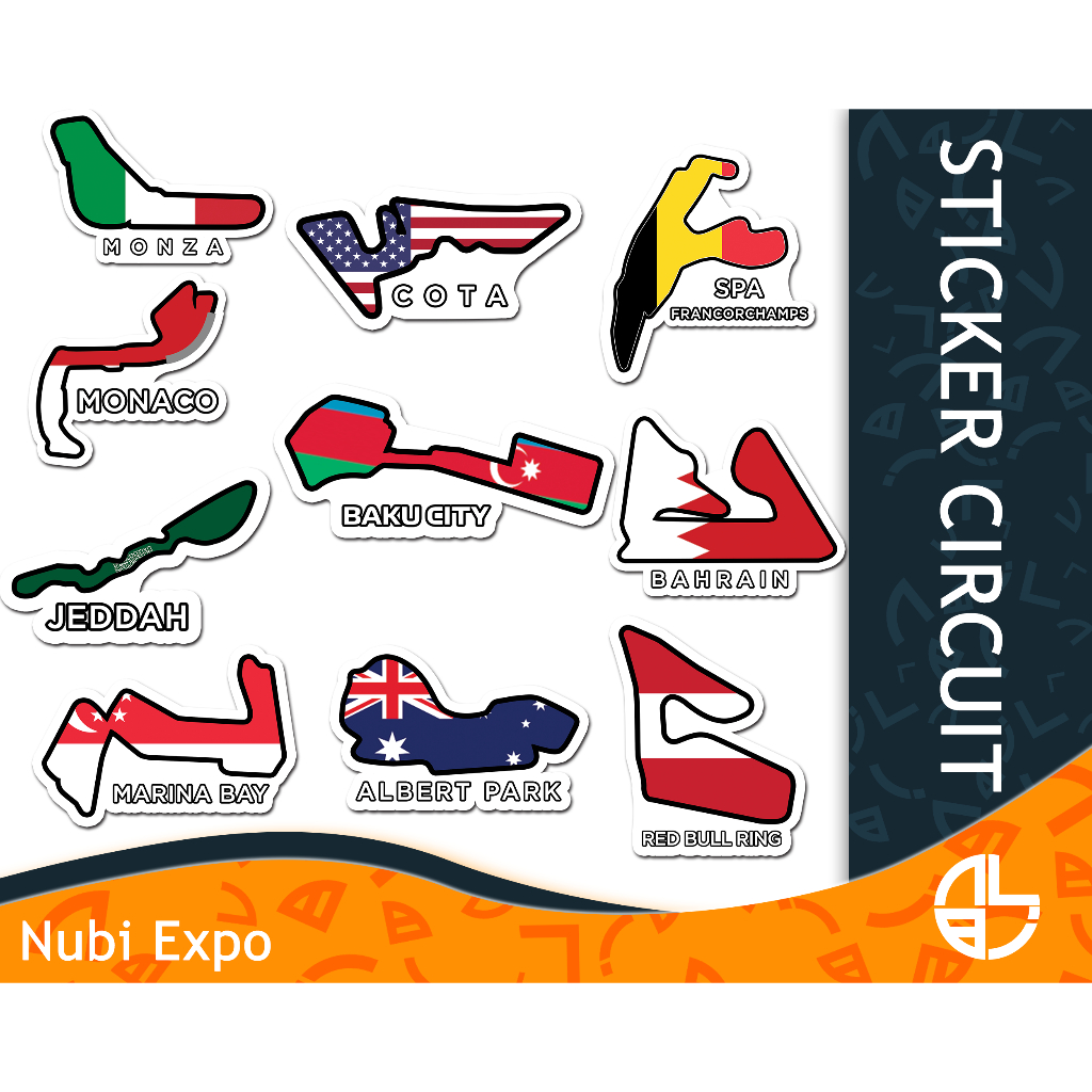 (1) F1 CIRCUIT STICKER | Sticker Pack F1 Circuit | Laptop Sticker ...