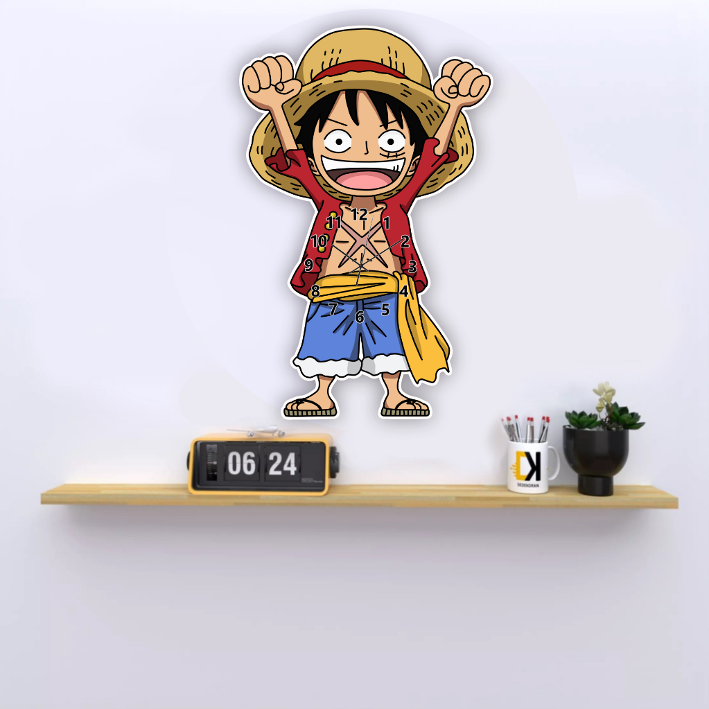 One Piece MONKEY D. Wall Clock Wall Clock Luffy Anime Clock | Shopee ...