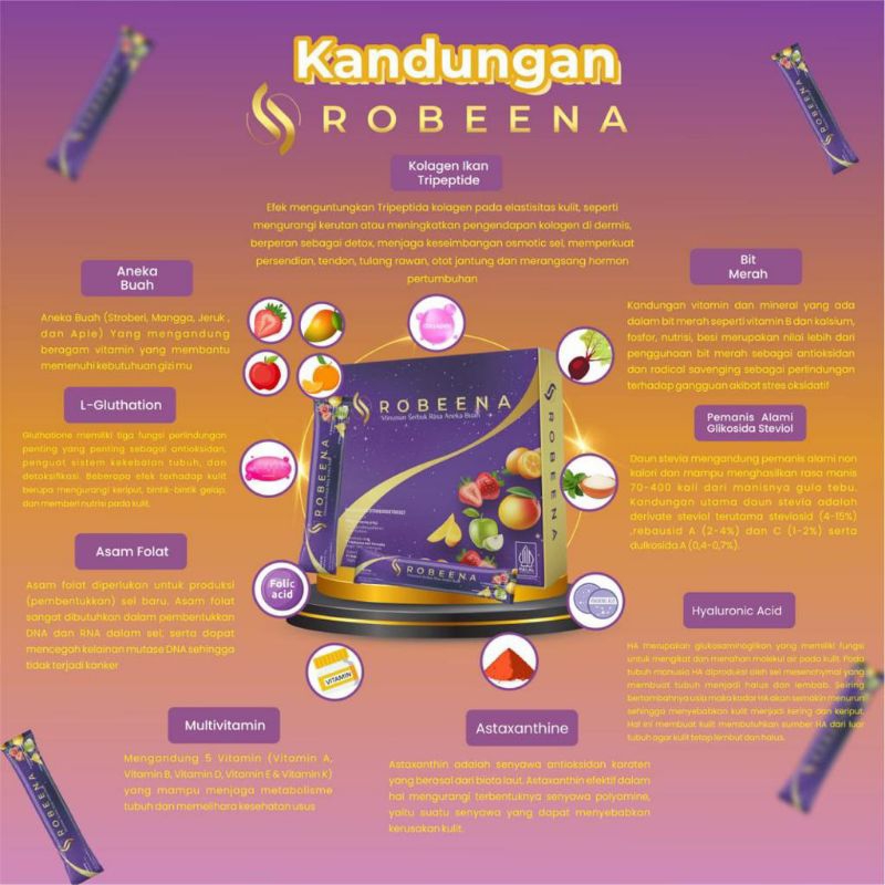 Collagen Collagen Collagen Robeena 10 sachets @ 15gr | Shopee Malaysia