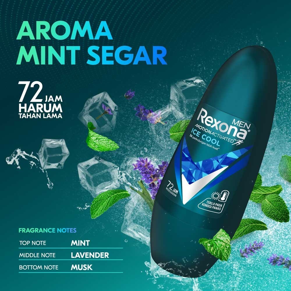 Rexona MEN ROLL ON DEODORANT ICE COOL 45ml | Shopee Malaysia