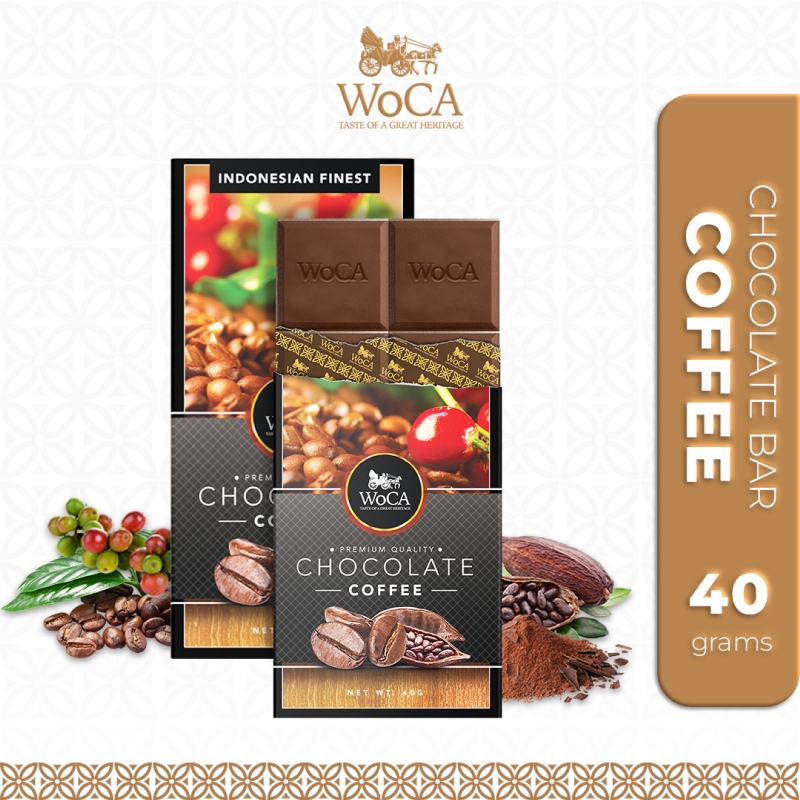 Woca Premium Chocolate Bar - Coffee Flavored Chocolate Bar - 40 grams ...