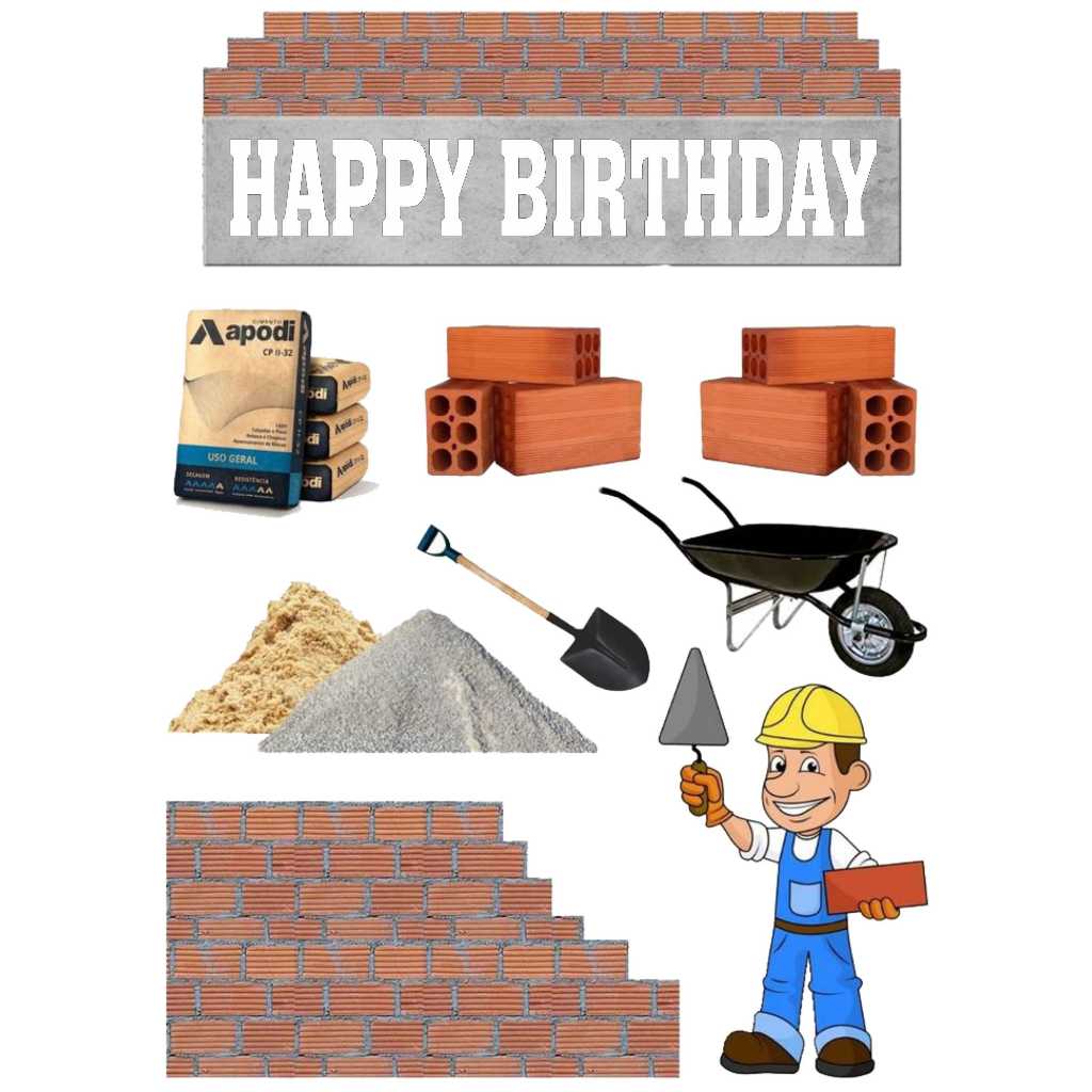Custom CAKE TOPPER Birthday CAKE TOPPER Contractor Birthday CAKE TOPPER ...