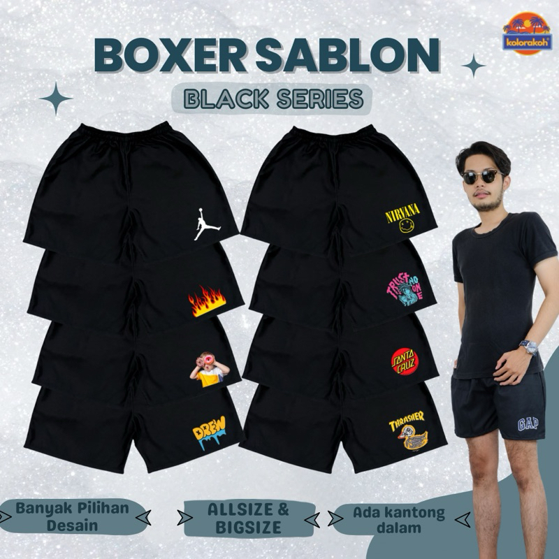 (BLACK Series) PREMIUM Screen Printing BOXER/ Plain BOXER/Color ...