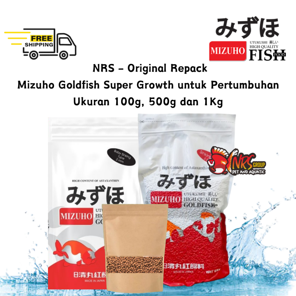 Repack Mizuho Goldfish SUPER GROWTH 500GR Mizuho Chef Fish Feed Pellet ...