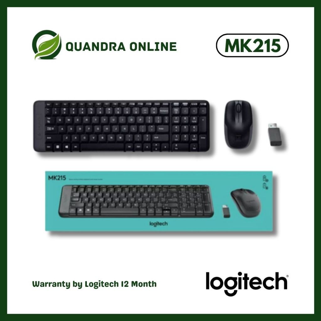 Logitech Mk215 Combo Wireless Keyboard Mouse Official Guarantee Shopee Malaysia