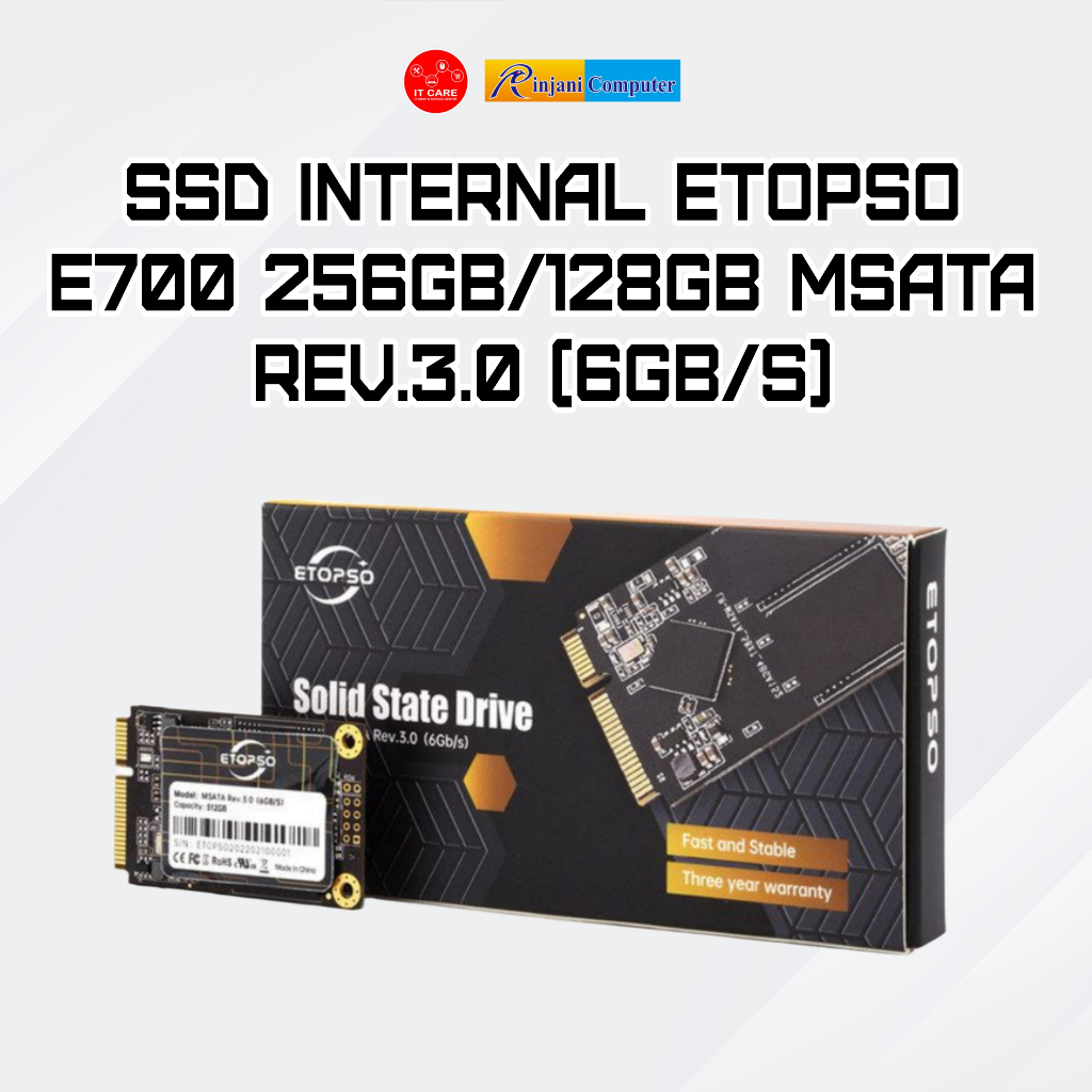 Ssd Internal Etopso E700 256GB-128GB MSATA Rev.3.0 (6Gb/s) | Shopee ...