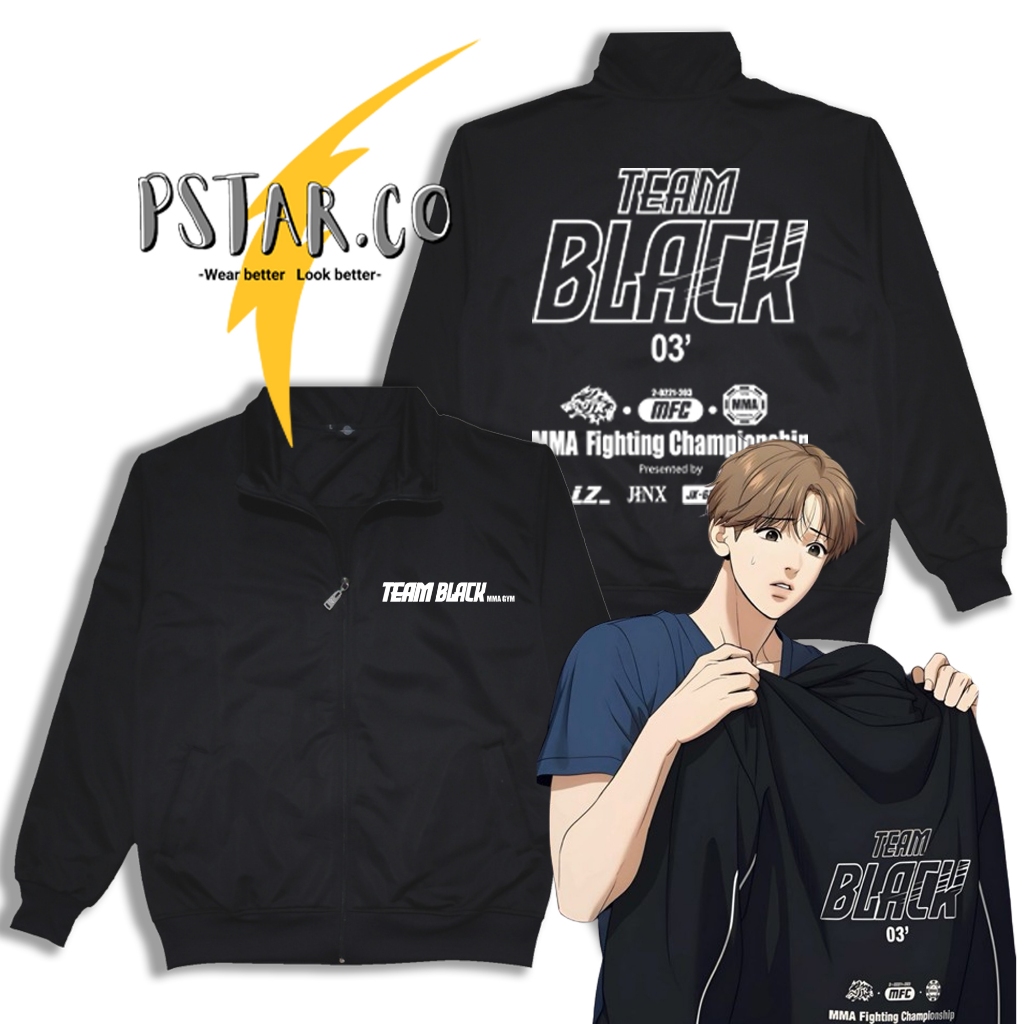 Jinx Team Black Manhwa Tracktop Jacket Outfit Kim Dan | Shopee Malaysia