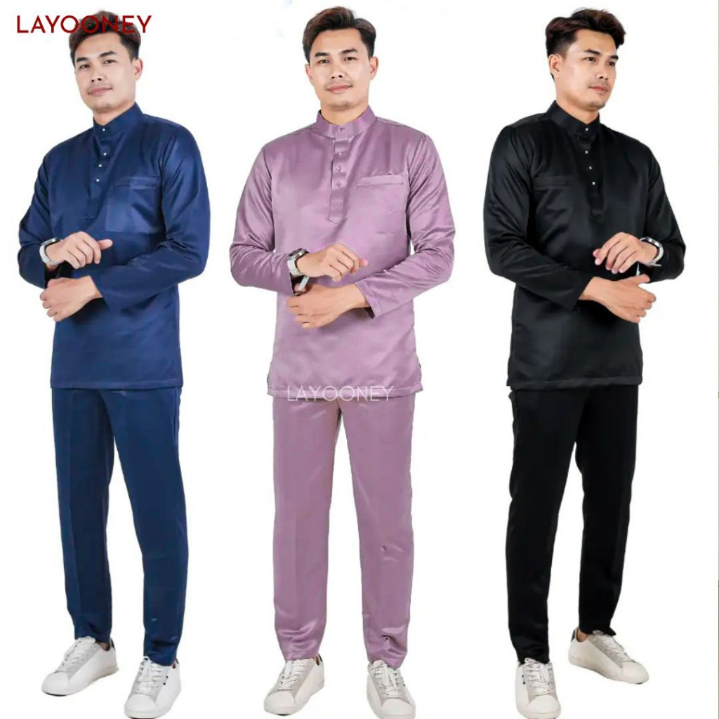 Layooney Baju Teluk Belanga Men Malay Kurung Suit Malaysian Traditional ...
