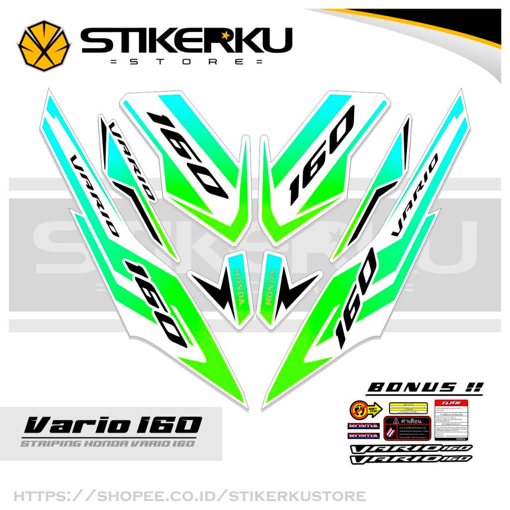 Vario 160 STRIPING / MOTIF 30 / VARIO 160 STICKER / VARIO 160 SETIKER ...