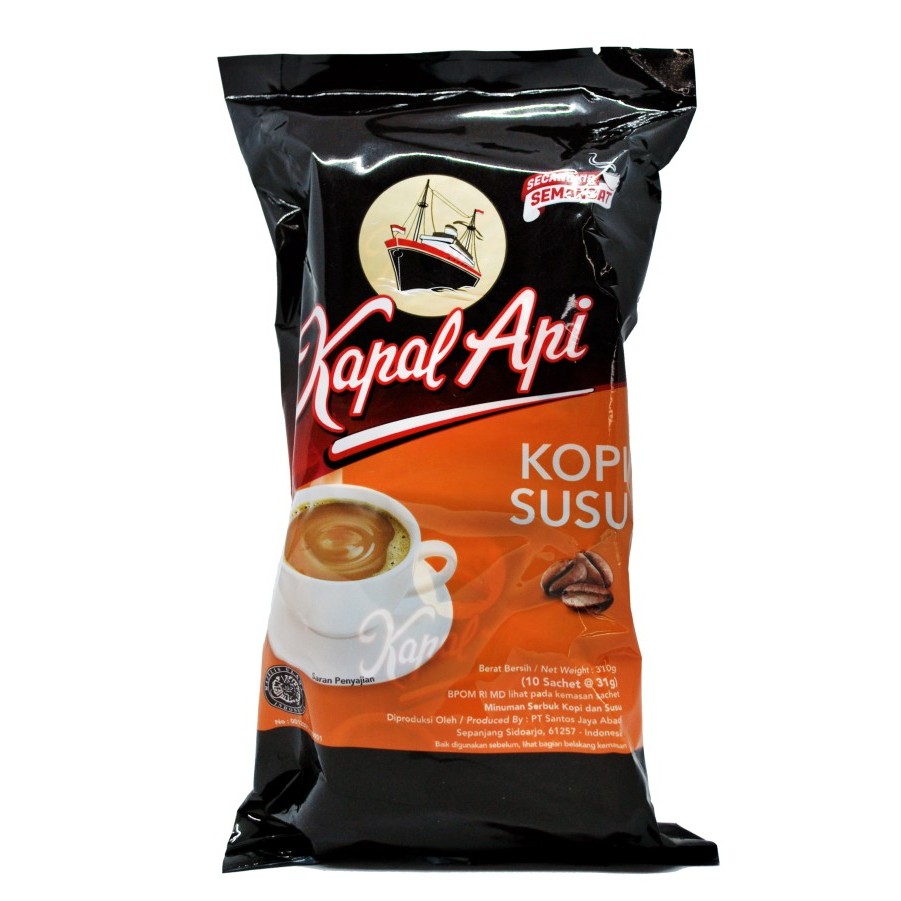 Kapal api coffee milk contains 10 - kapal api palm sugar - kapal api ...