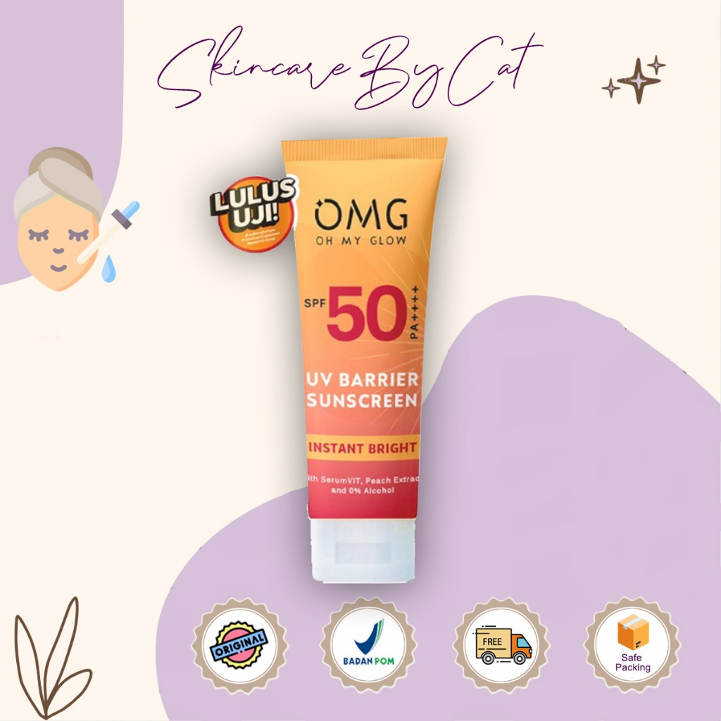 Omg Oh My Glow UV Barrier Sunscreen SPF 50 PA++++ 25ml | Face Sunscreen ...