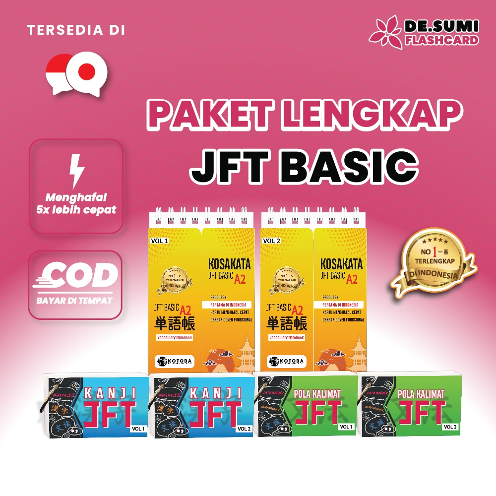 Flashcard Full SET JFT BASIC A2 Japanese | Shopee Malaysia