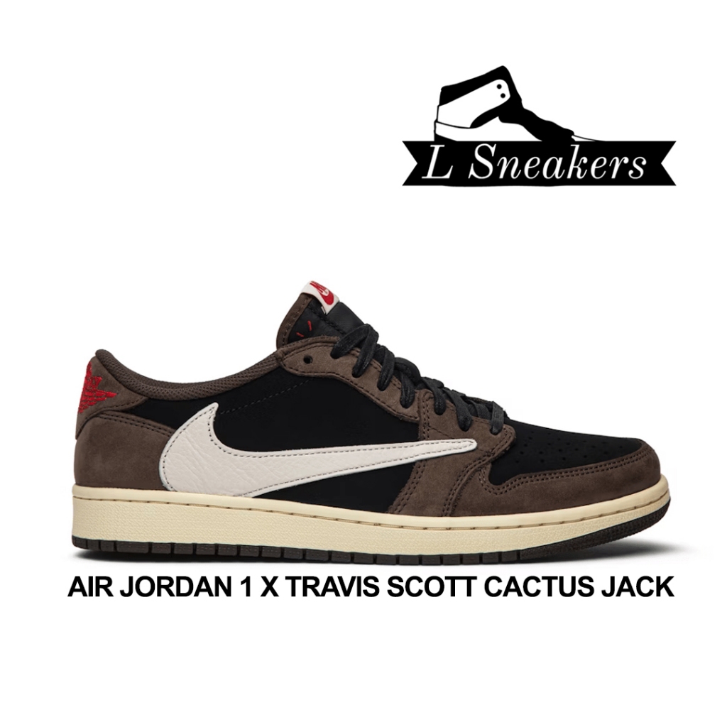 Nike Air Jordan 1 Retro Low Og Sp Cactus Jack Dark Mocha Brown Shoes ...
